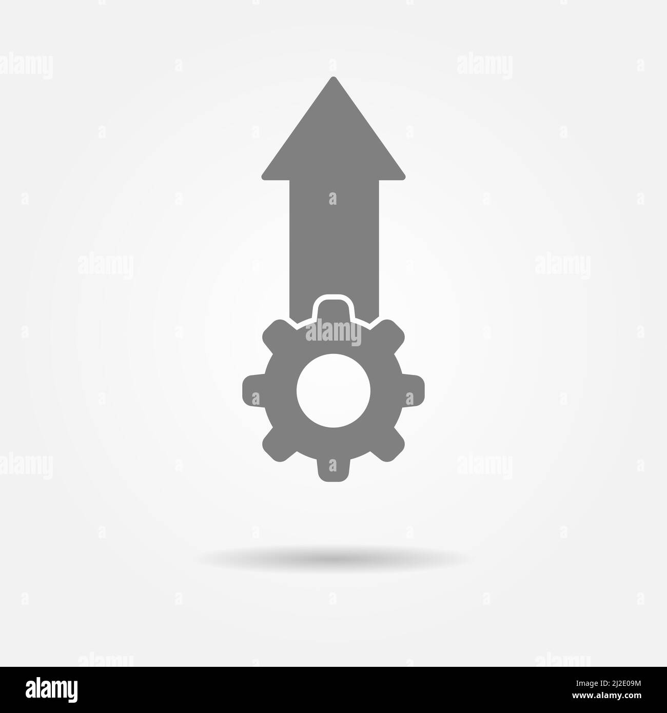 Icon of the concept of production growth, productivity, technology or ...