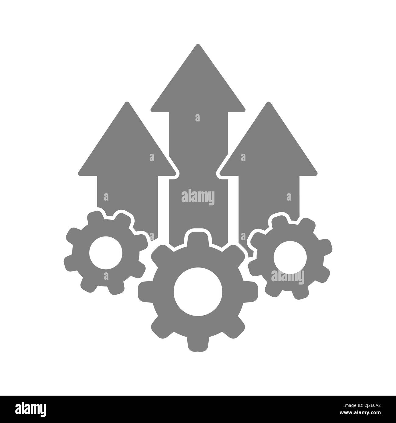 Icon of the concept of production growth, productivity, technology or ...