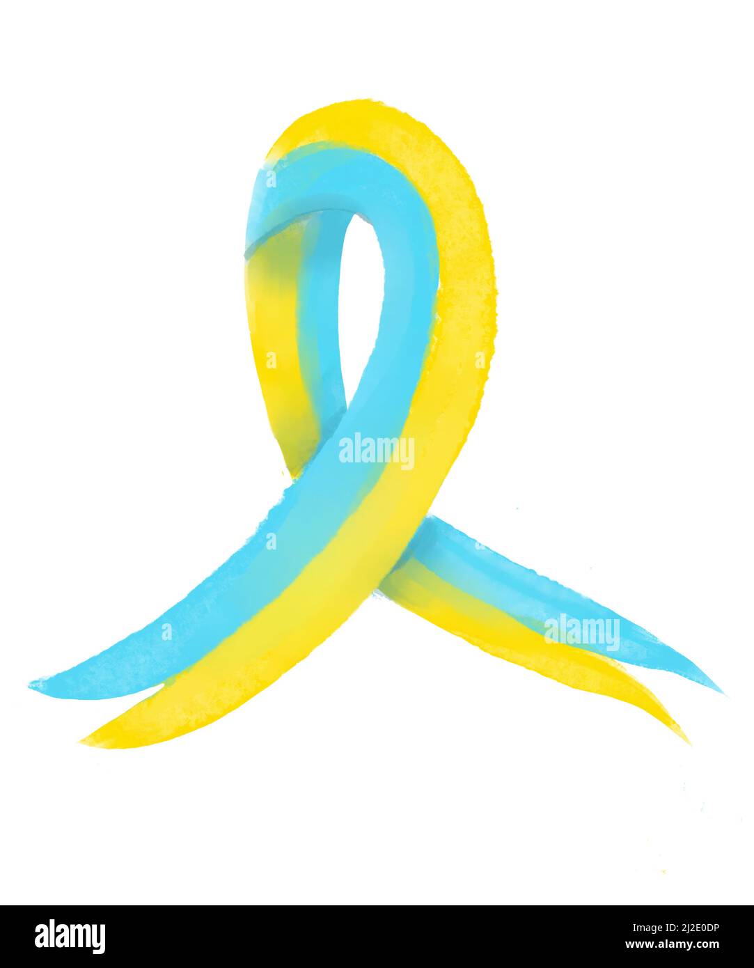 Ukraine Yellow blue ribbon. Ribbon Flag Logo symbol. Ukraine and Russia ...