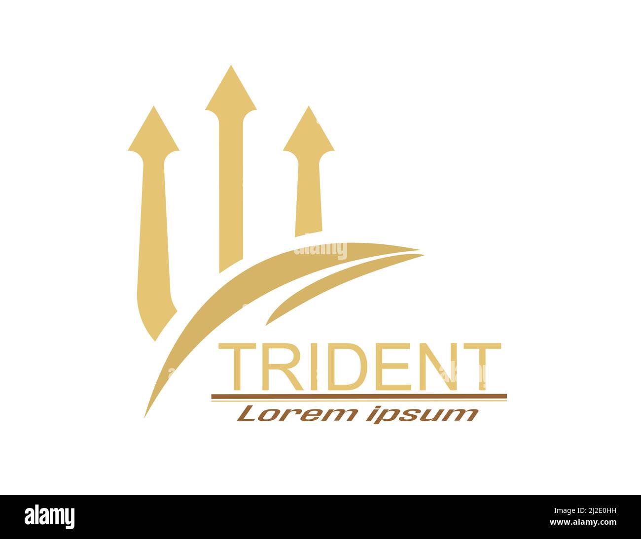 trident logo. A simple vector illustration for a trademark, logo or ...