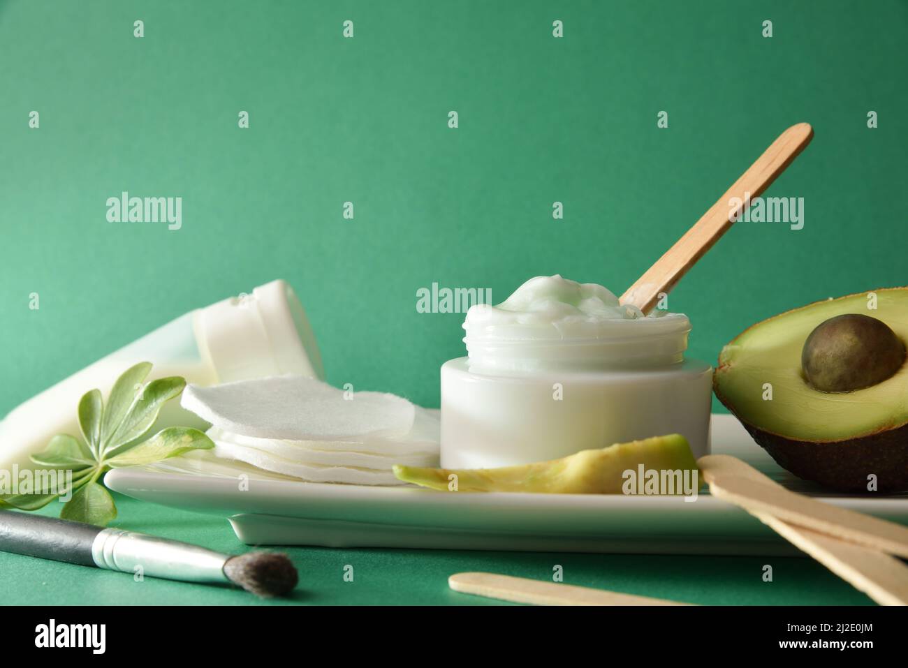 Natural moisturizing cream with avocado extract for skin care with ...