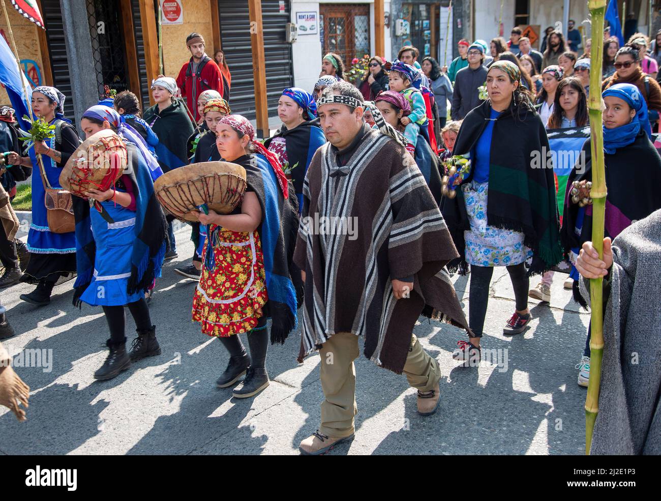 Chile 18-01-2020, demonstration in Puerto Varas of the indiginous ...