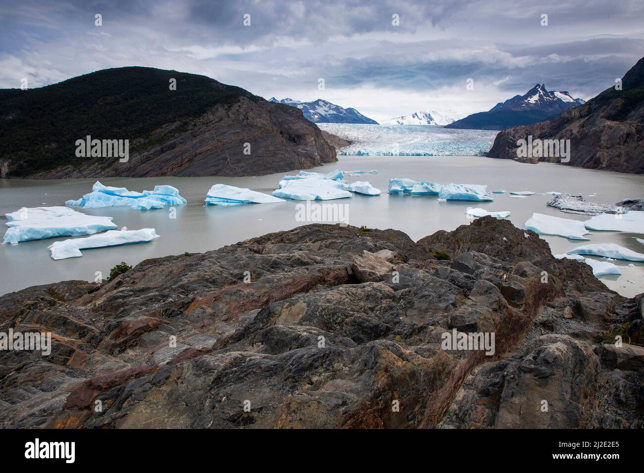Chile, 22-01-2020, the first and fourth day of the hiking W-trek in the ...