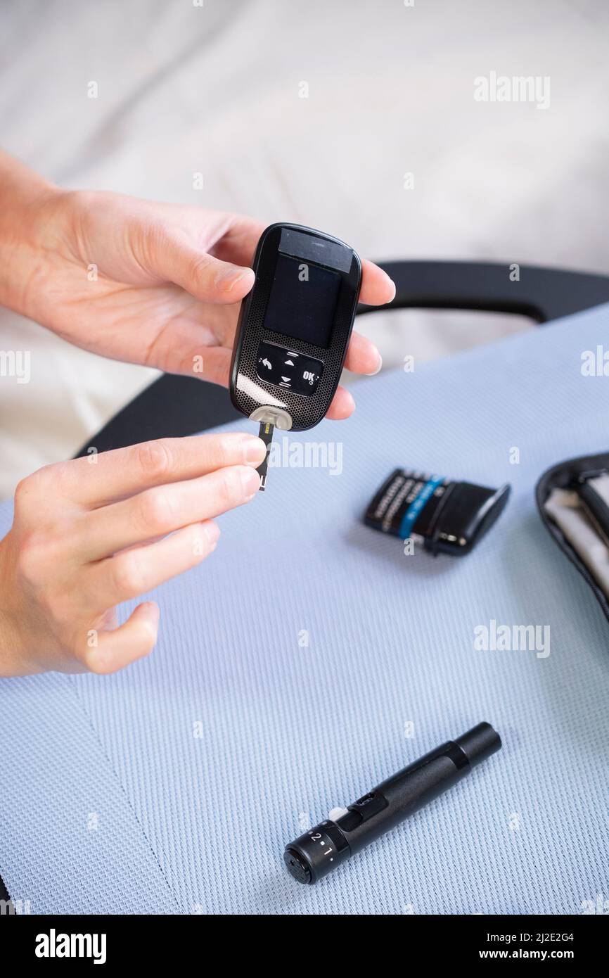 Sugar level measurement Stock Photo - Alamy