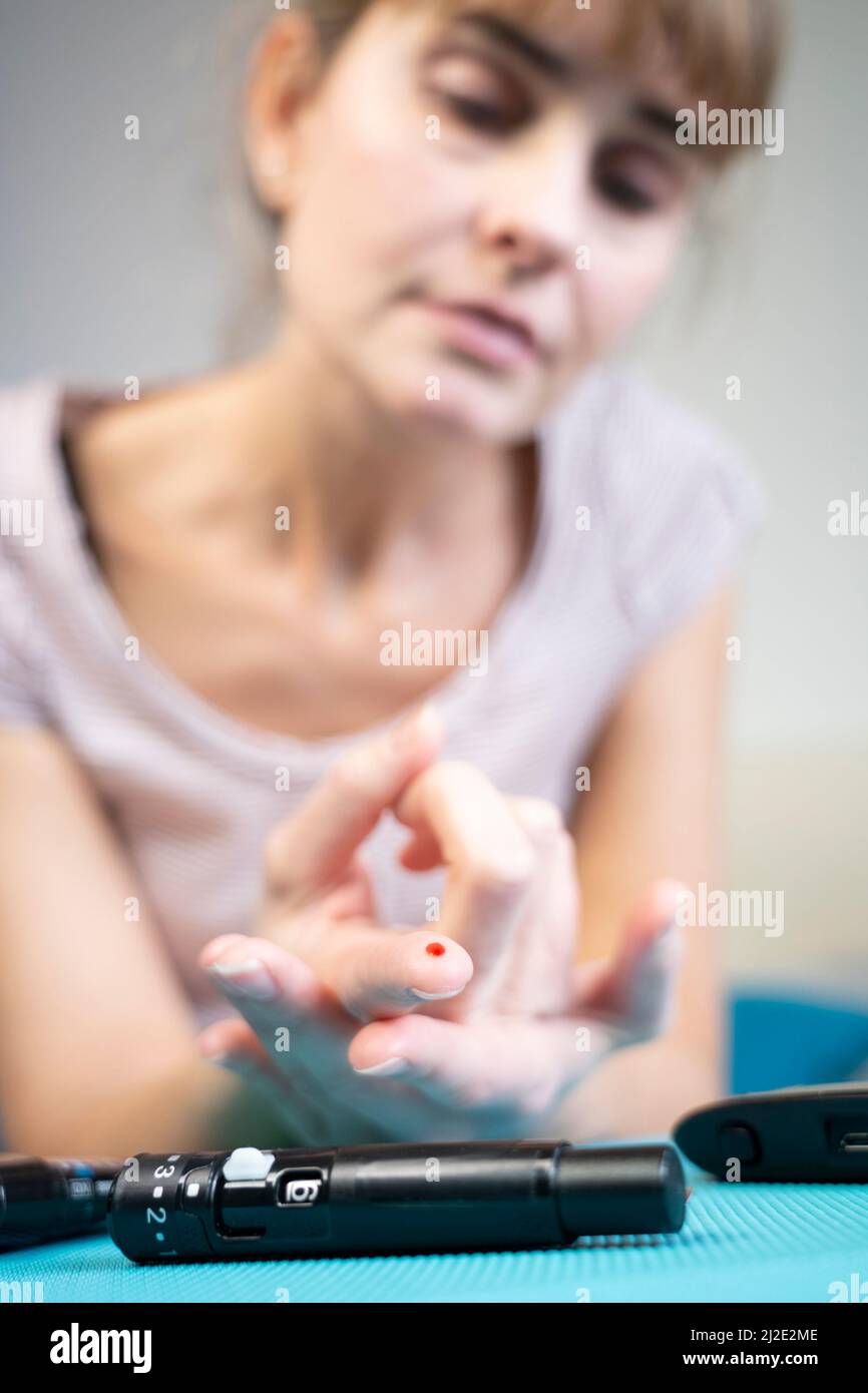 Lancet blood sugar test hi-res stock photography and images - Alamy