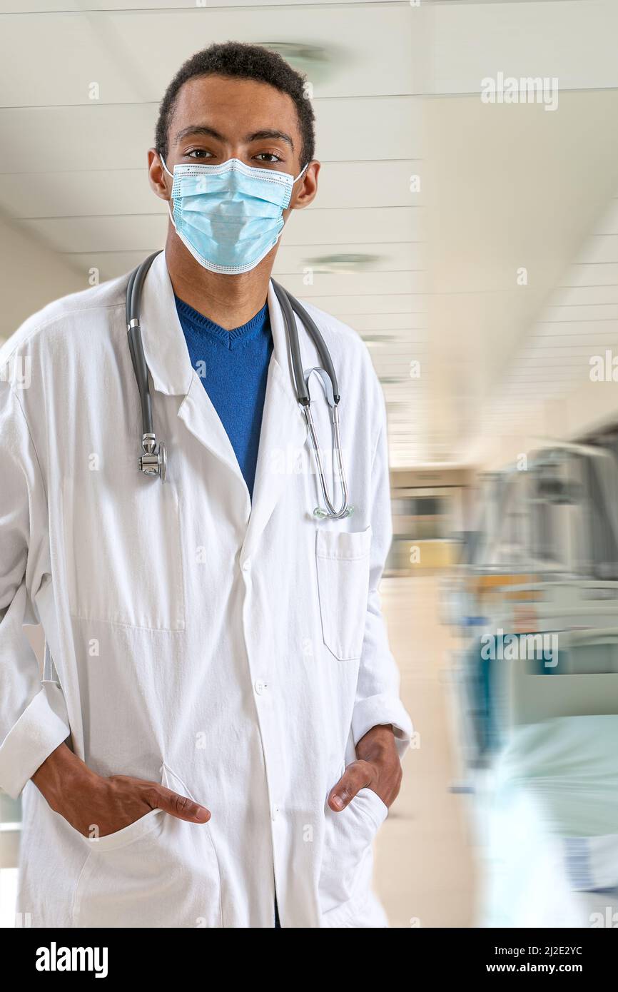 Hospital young male doctor hi-res stock photography and images - Alamy