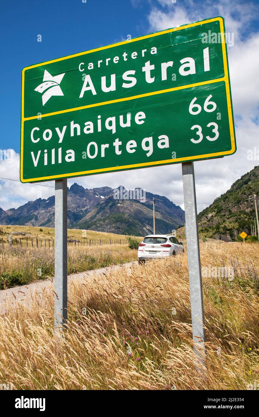29-01-2020, Chile - the Carretera Austral in Patagonia near Coyhaique ...