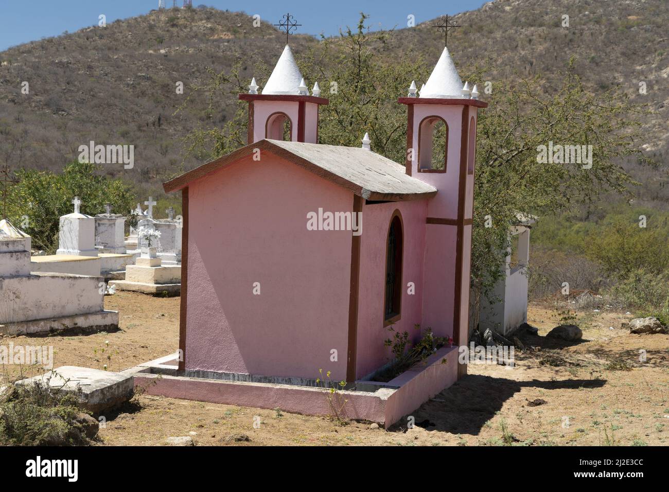 old mexican graveyard tombs in el triunfo mining village baja ...