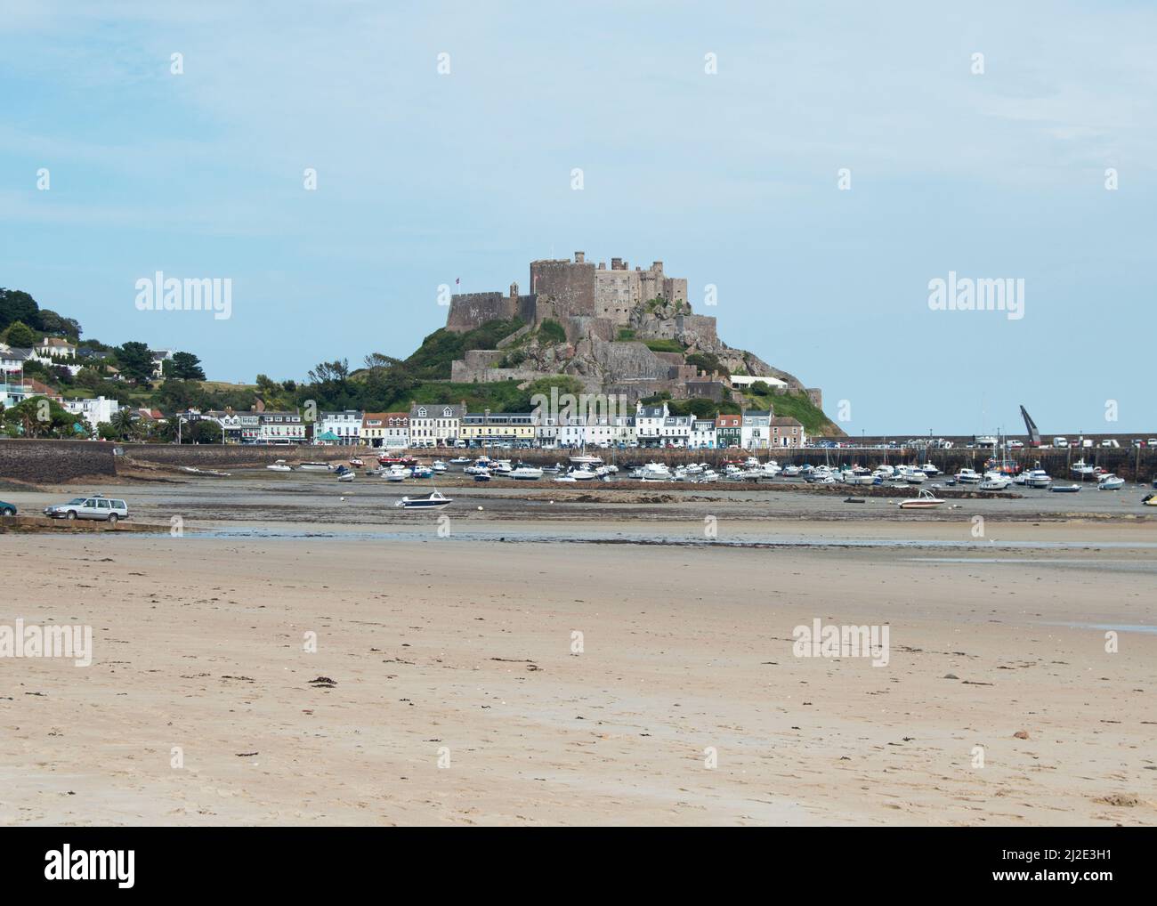 Mont Orgueil Castle (Gorey Castle), Jersey, Channel Islands Stock Photo ...