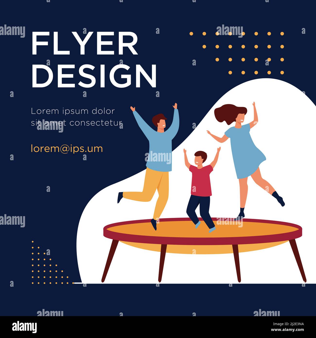 Happy friends jumping on trampoline flat vector illustration. Cartoon ...