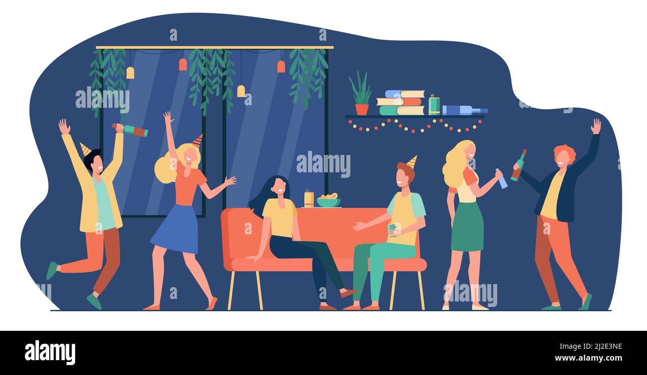 Student party inside Cut Out Stock Images & Pictures - Alamy