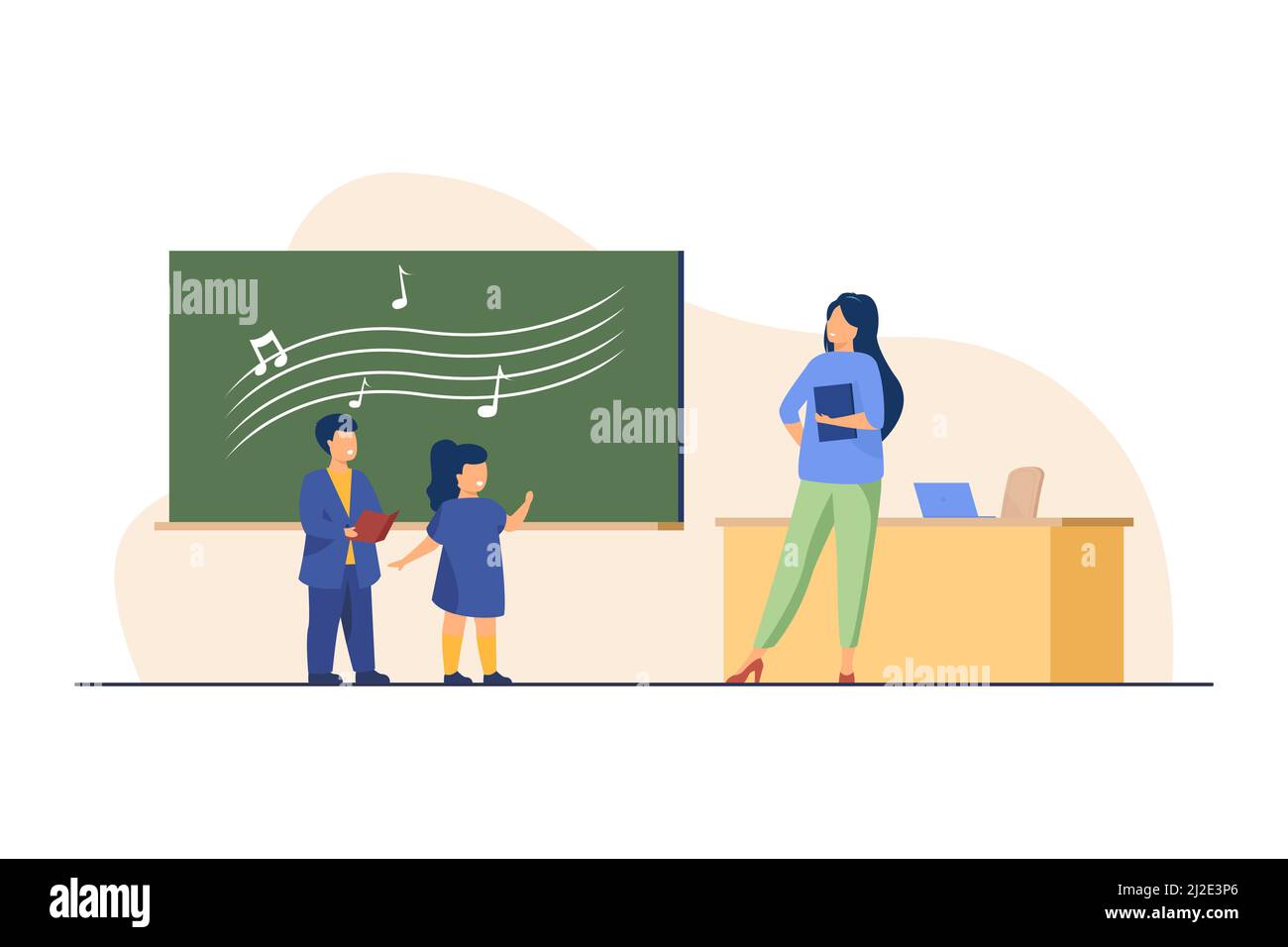 Children singing classroom Stock Vector Images - Alamy