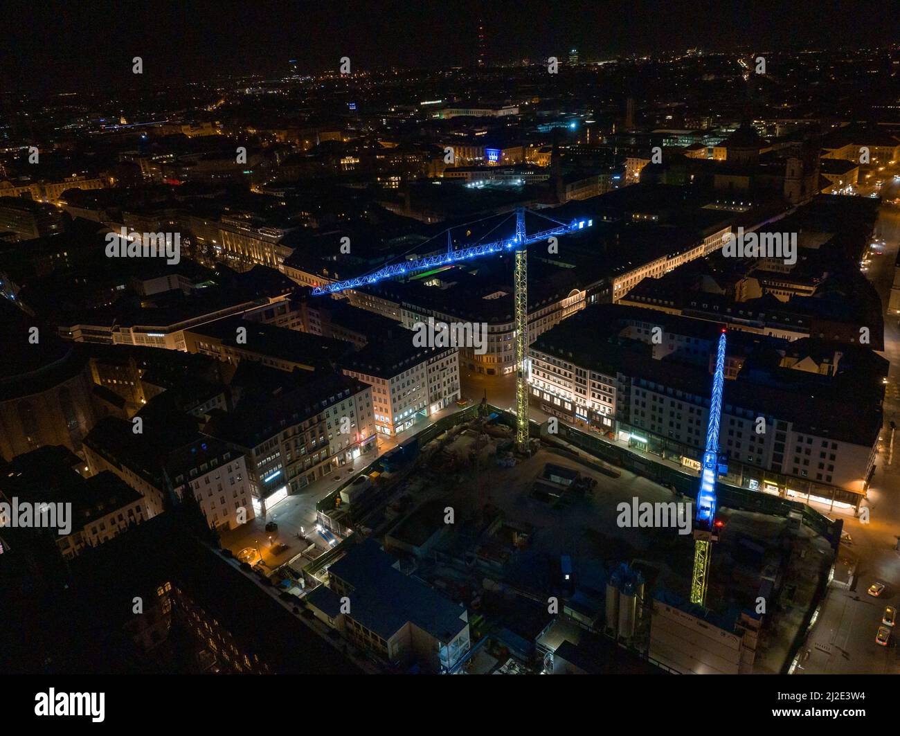 Aerial view munich city center hi-res stock photography and images - Alamy