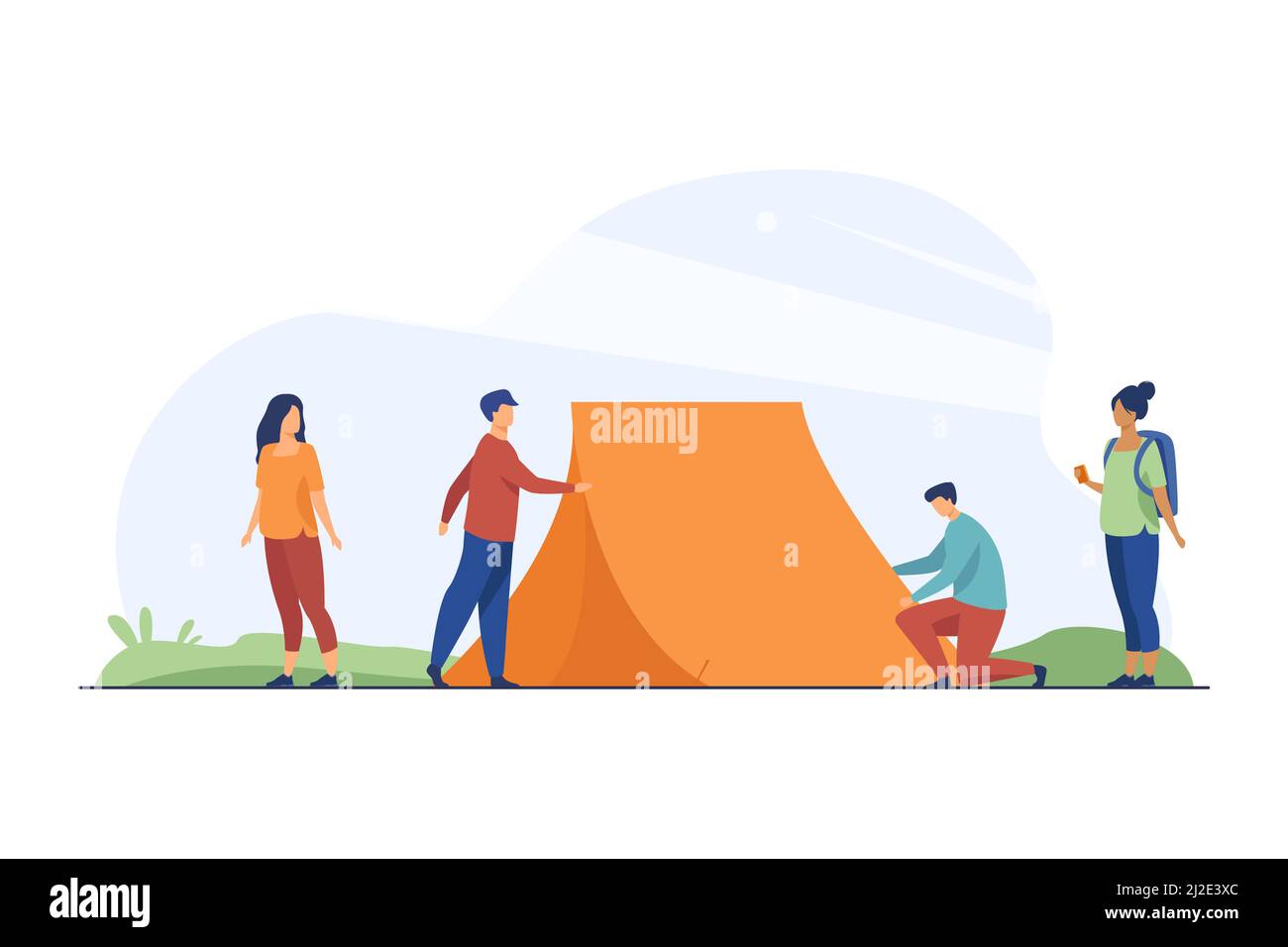 Hiking travel weekend trip Stock Vector Images - Alamy