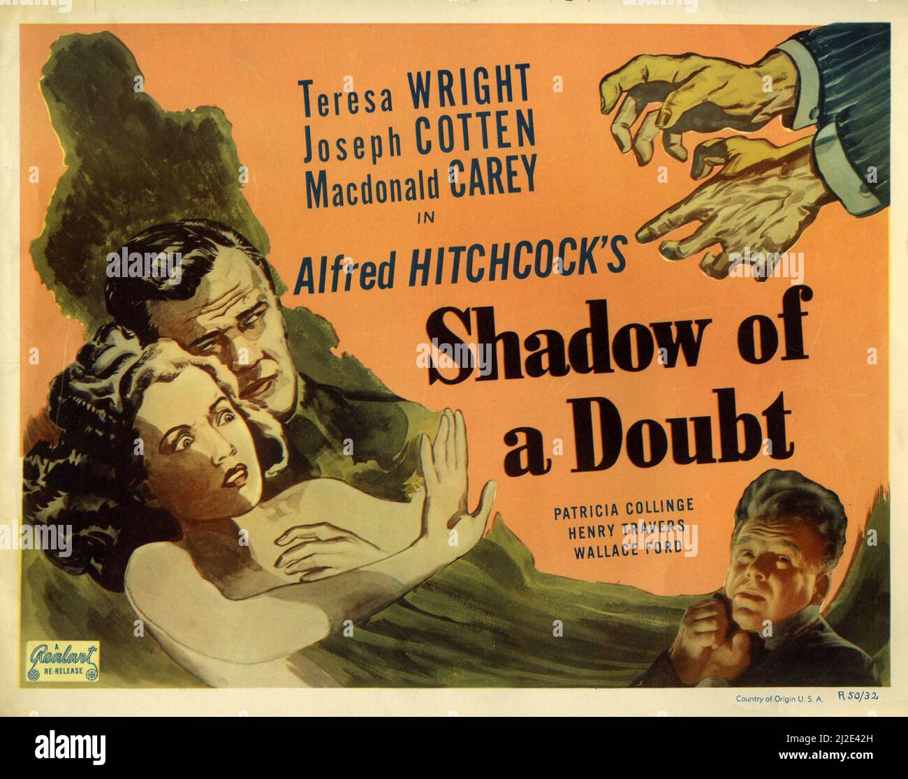 TERESA WRIGHT and JOSEPH COTTEN in SHADOW OF A DOUBT (1943), directed ...
