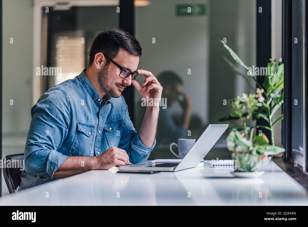 Concentrated businessman thinking new hi-res stock photography and ...