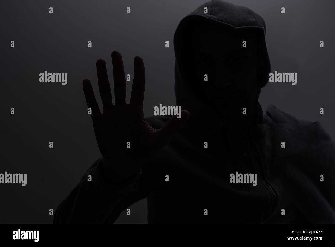 Evil man curtain hi-res stock photography and images - Alamy