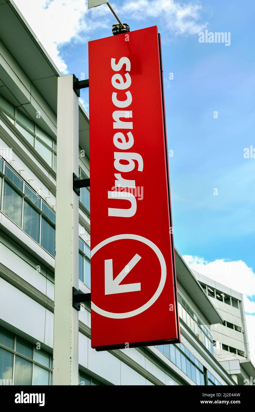 Paris, France- French Hospital, Entrance, Hopital Europeen George ...
