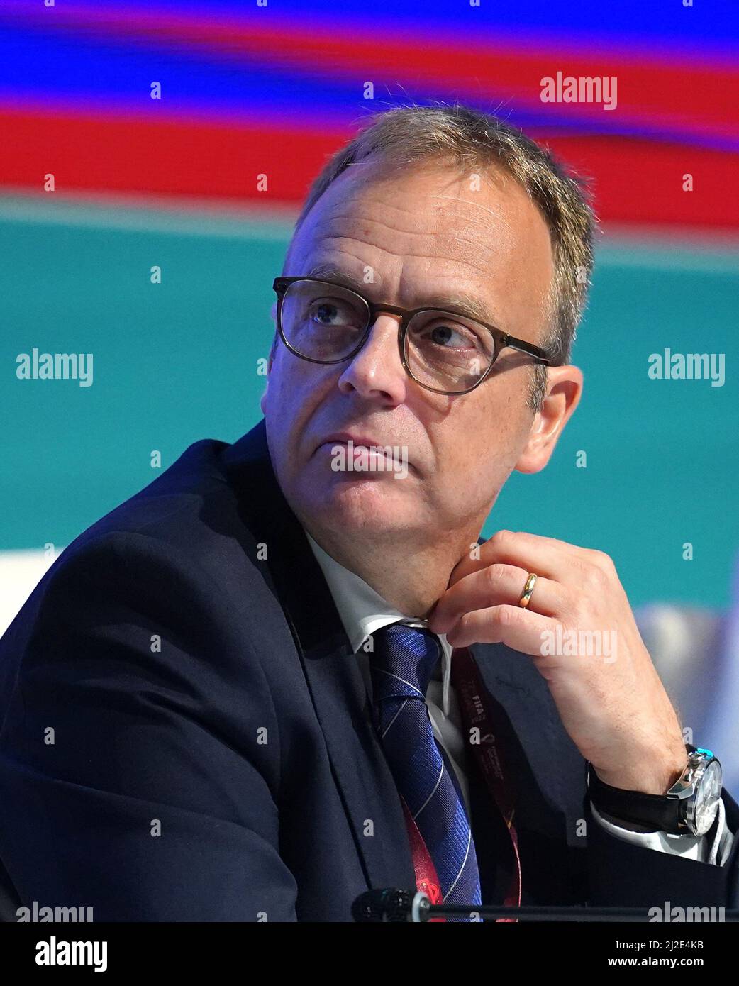 Colin Smith during a team seminar in Doha, Qatar. Picture date: Friday ...