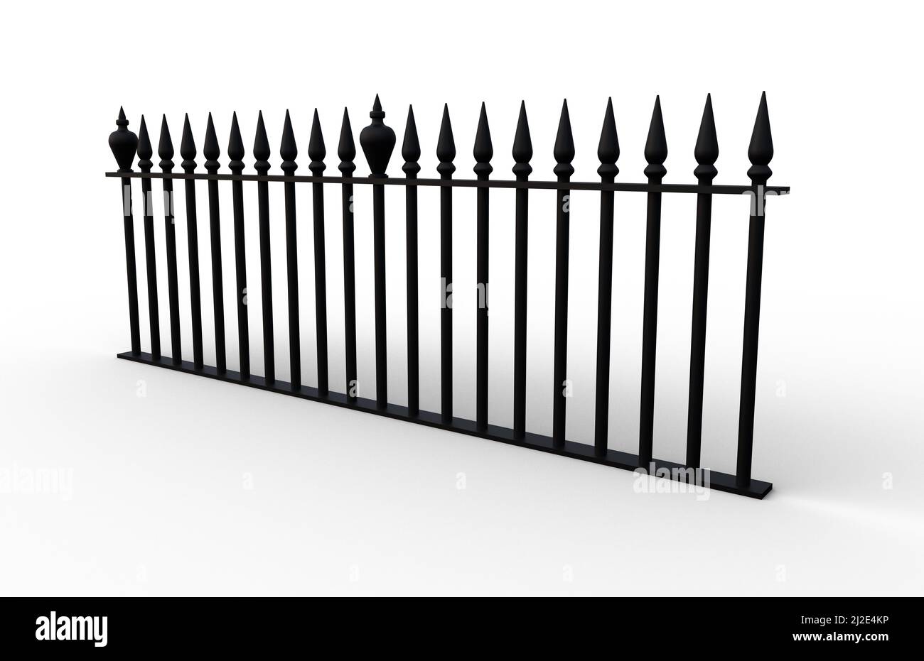 Fence on light grey background Stock Photo - Alamy