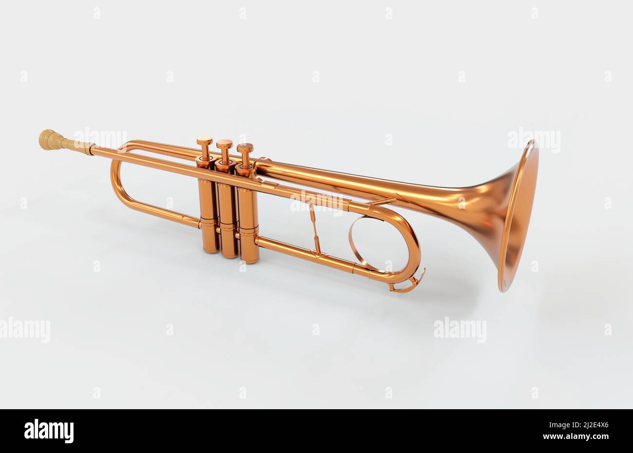trumpet isolated on white background Stock Photo - Alamy