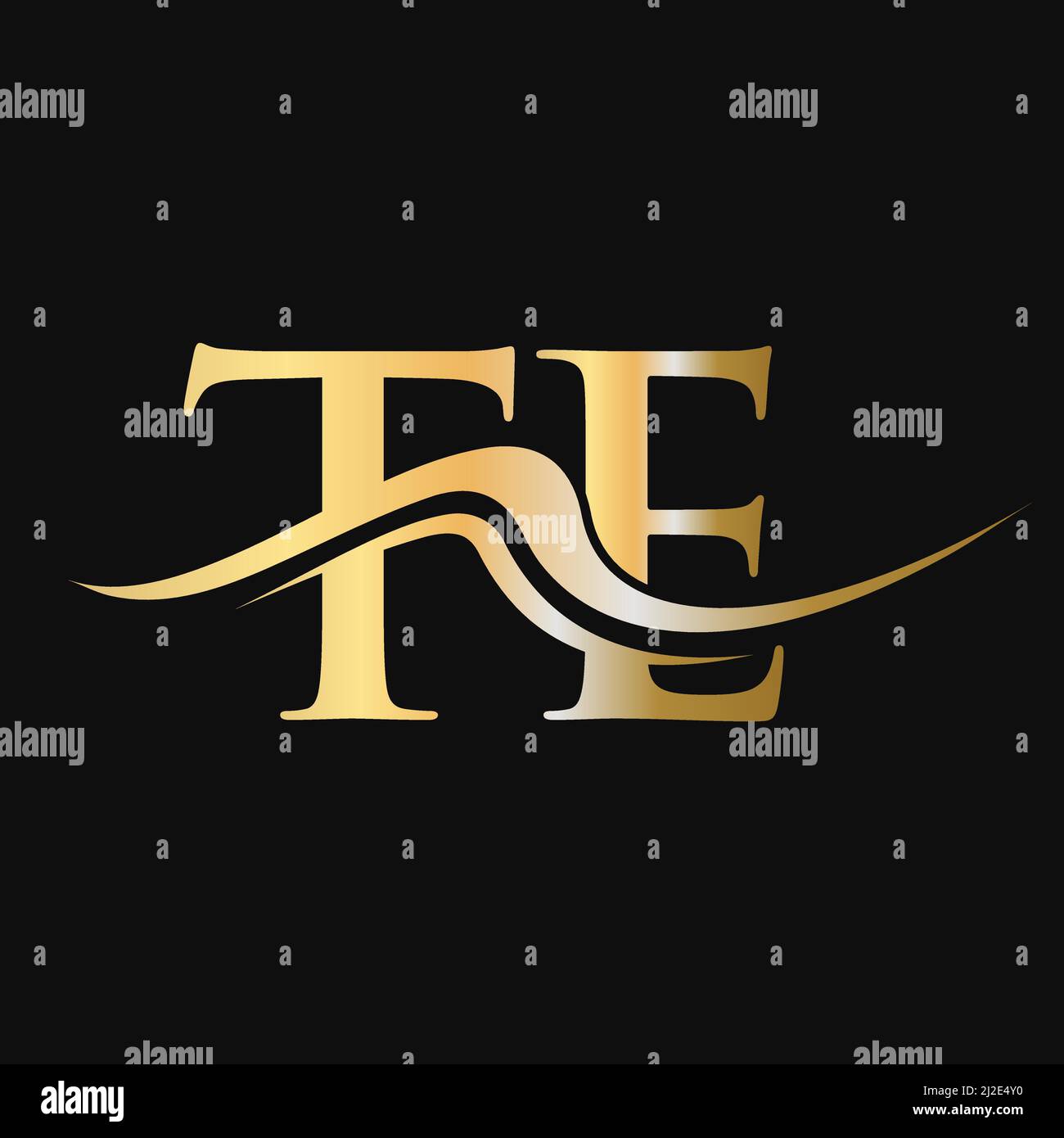 Letter TE Logo Design. Initial TE Logotype Template For Business And ...