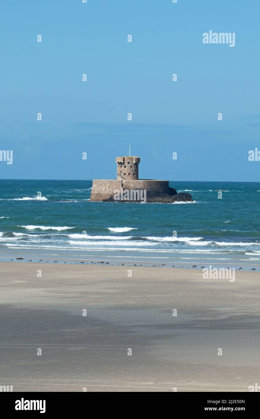Le Rocco Tower, St Ouen, Jersey, Channel Islands Stock Photo - Alamy