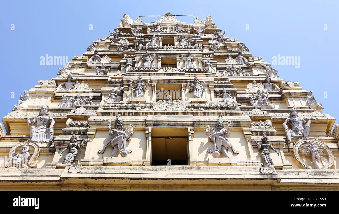 View of Big Bull Temple, temple was built in 1537 by Kempe Gowda under ...