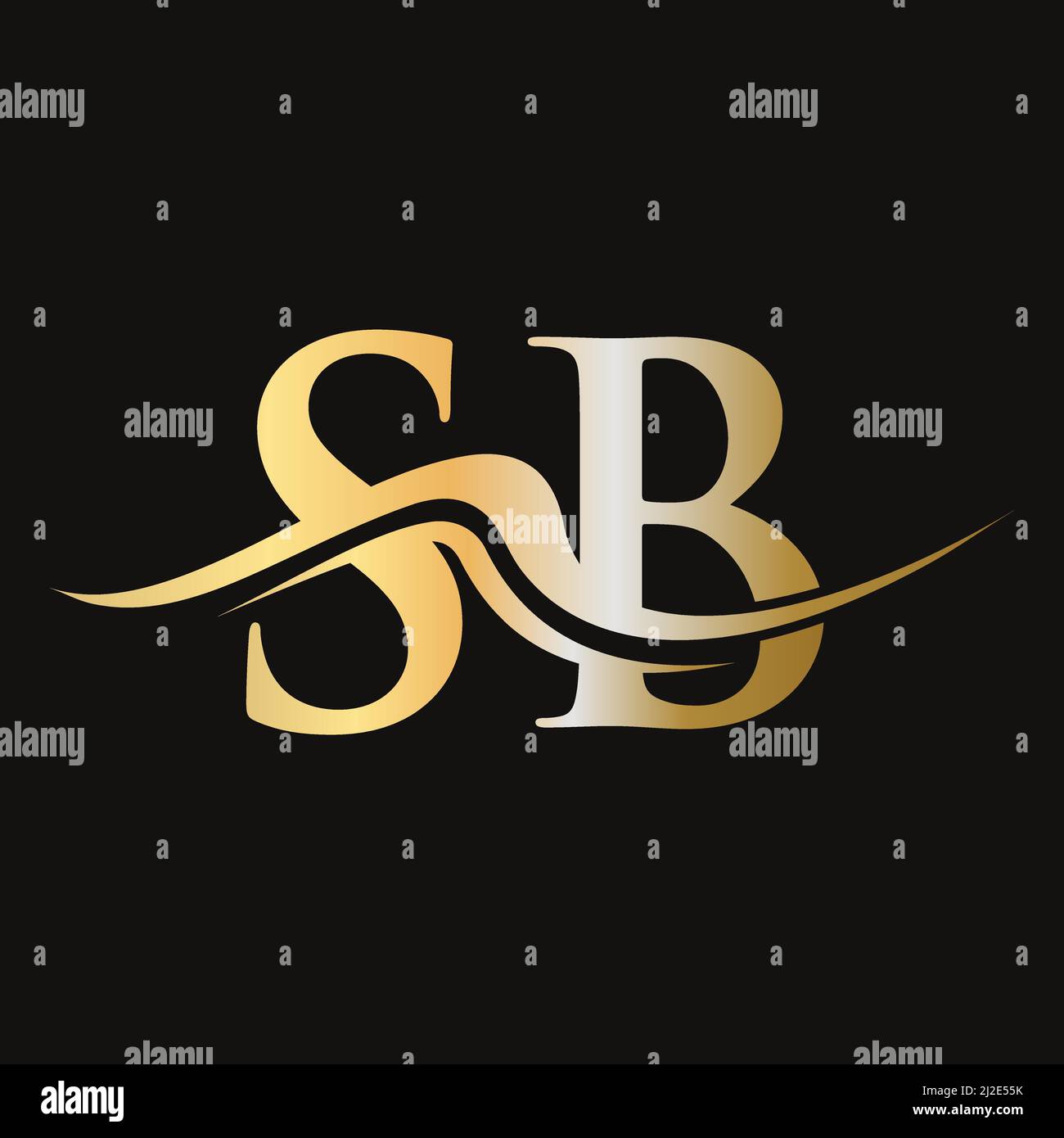 Letter SB Logo Design. Initial SB Logotype Template For Business And ...