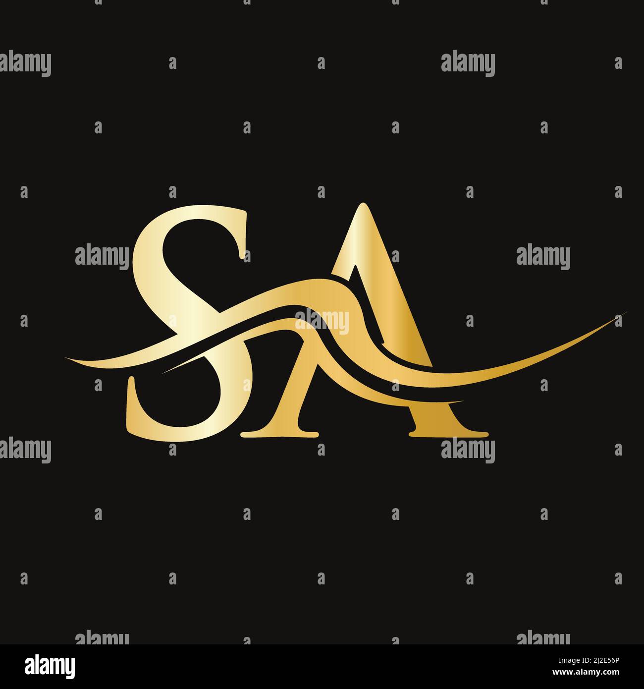Letter SA Logo Design. Initial SA Logotype Template For Business And ...