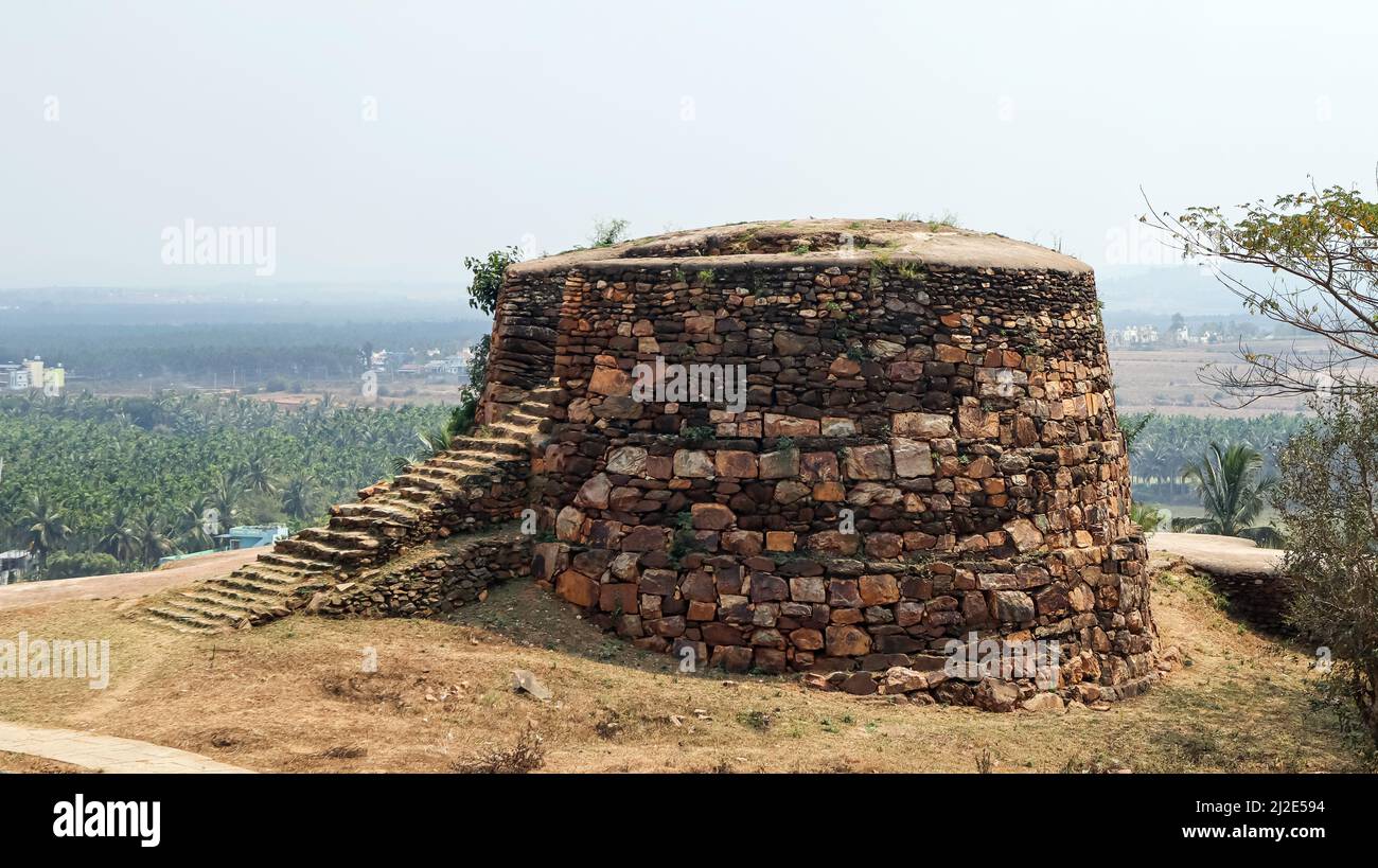 A Small Watch Tower of Fort, Channagiri Fort, Devanagare, Karnataka ...