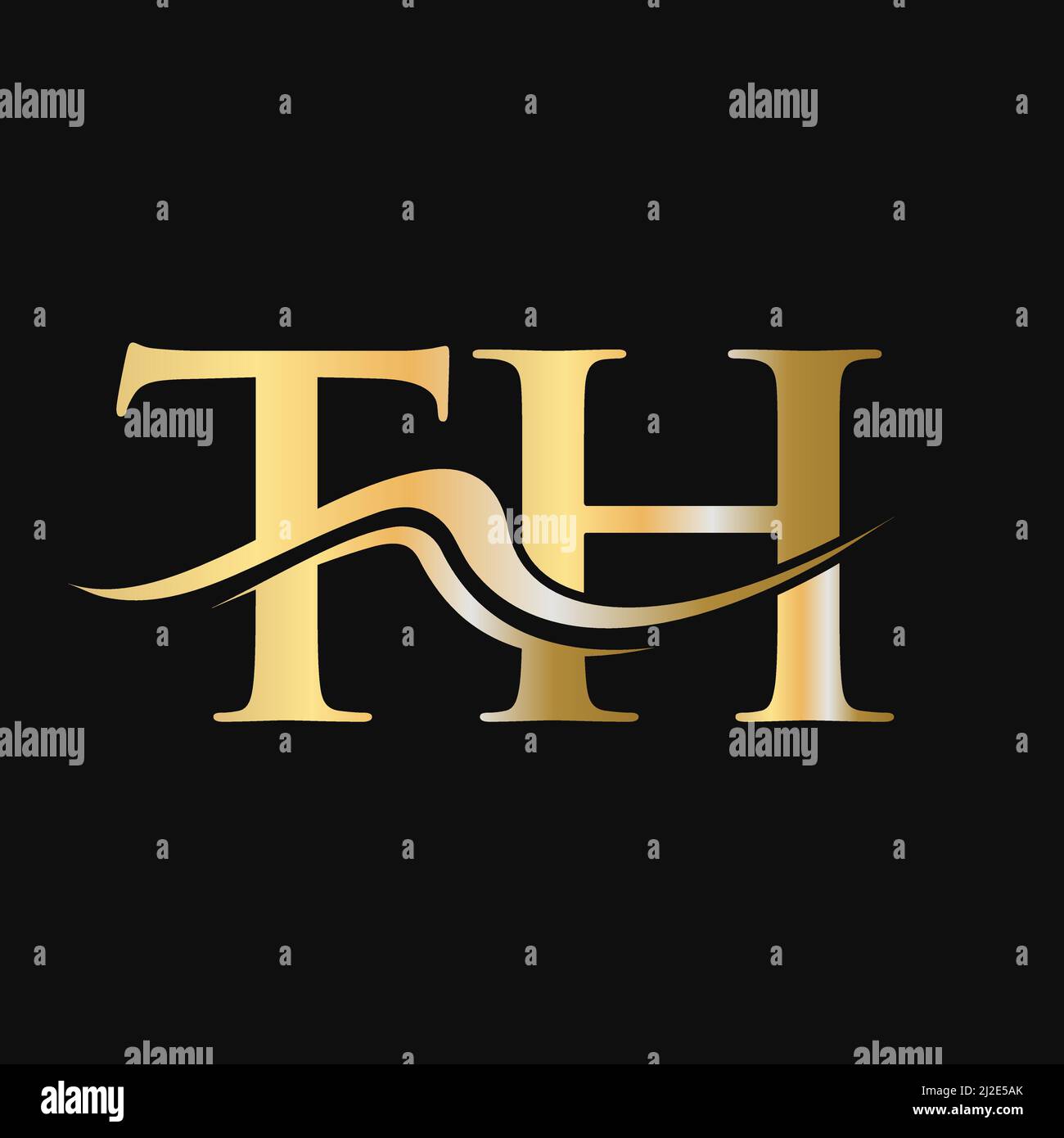 H t logo gold Stock Vector Images - Alamy