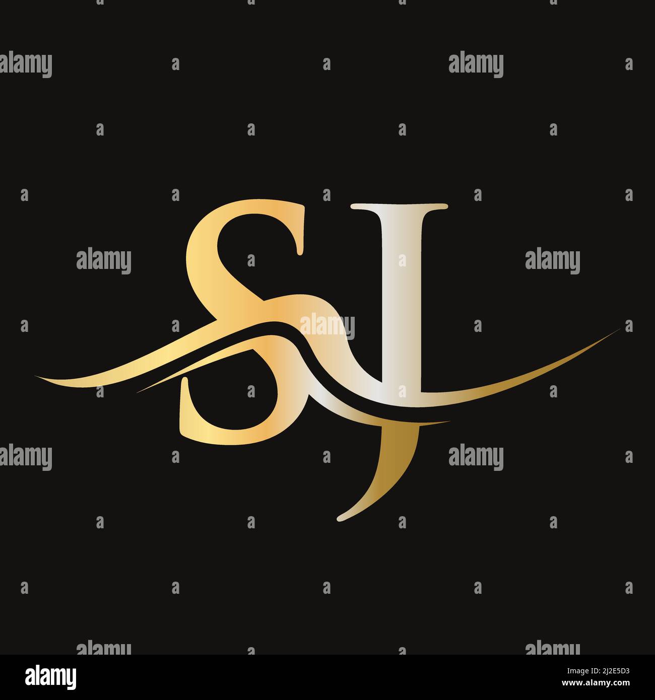 Letter SJ Logo Design. Initial SJ Logotype Template For Business And ...