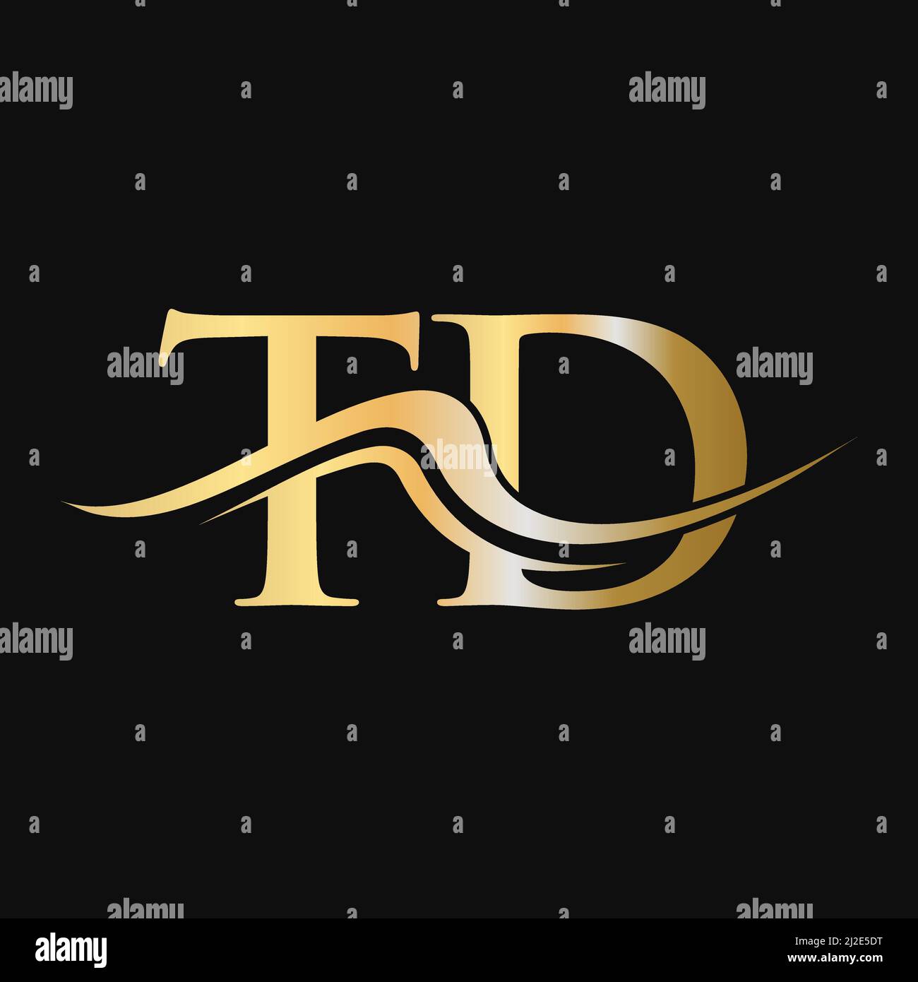 Letter TD Logo Design. Initial TD Logotype Template For Business And ...