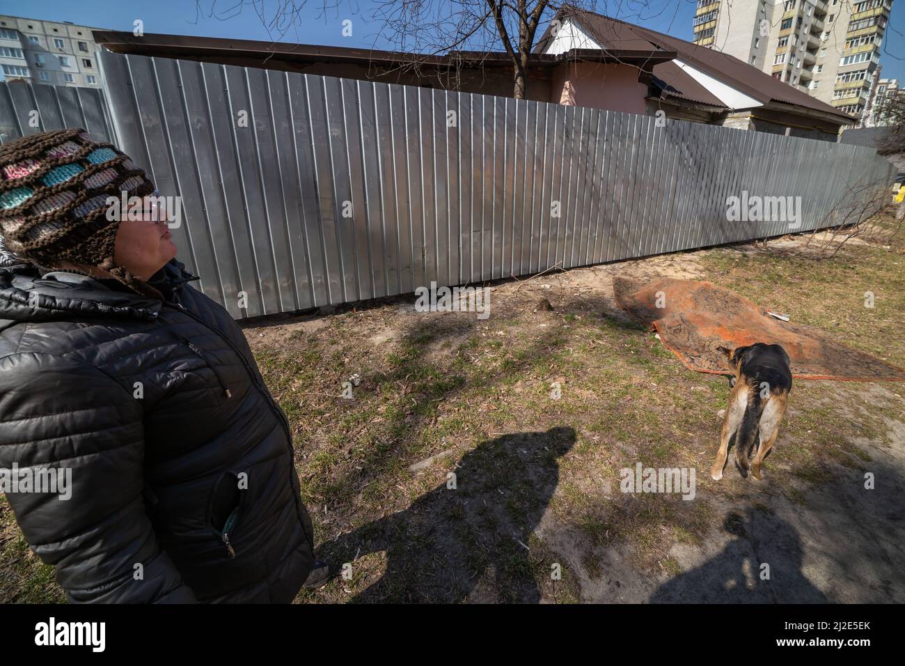The woman stares at the dead bodies under the carpet, which has been in ...