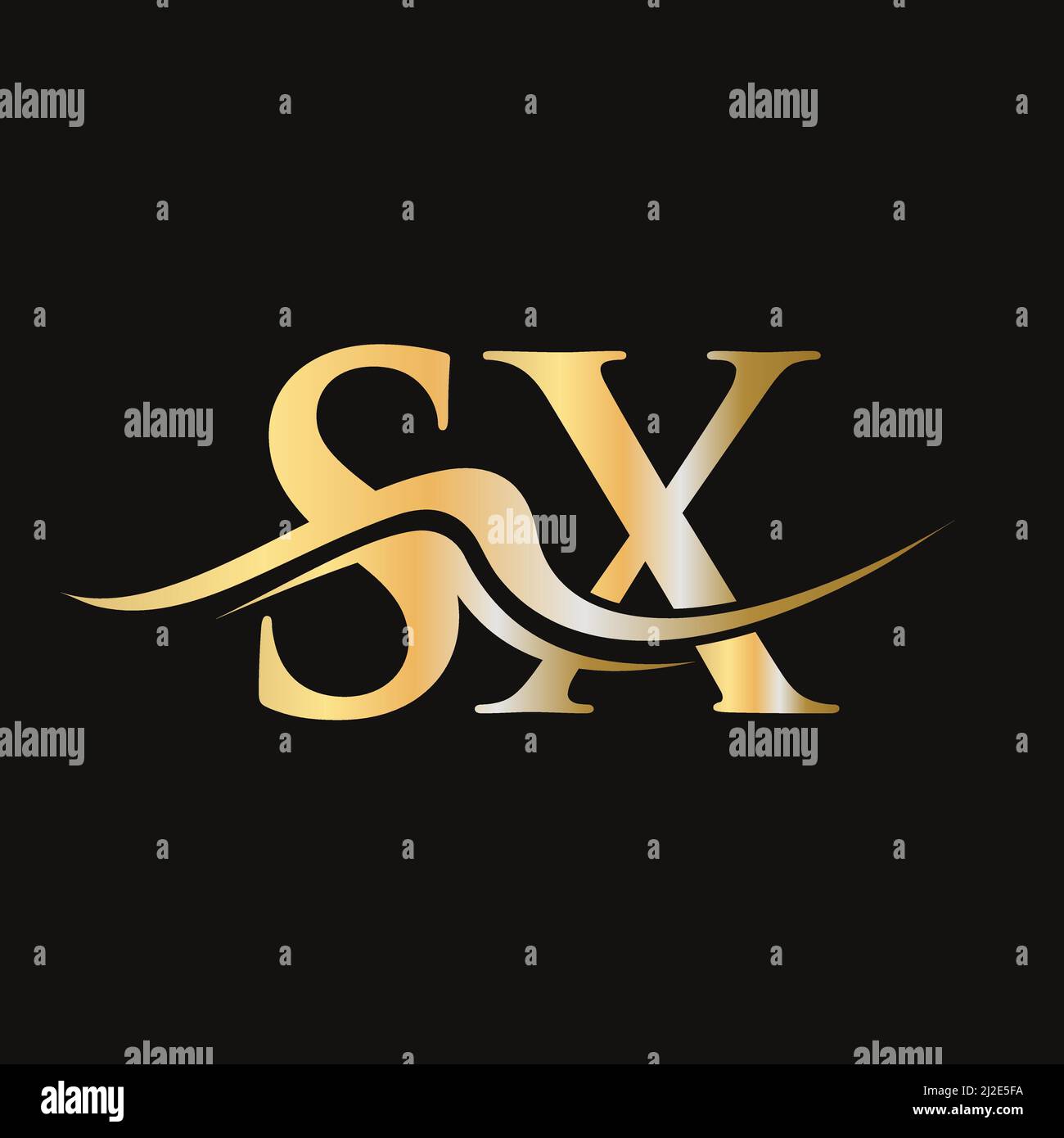 Letter SX Logo Design. Initial SX Logotype Template For Business And ...