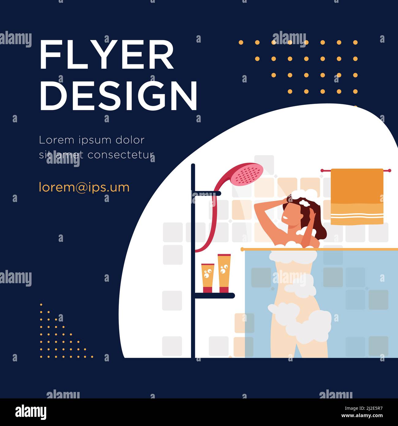 Woman shower washing Stock Vector Images - Alamy