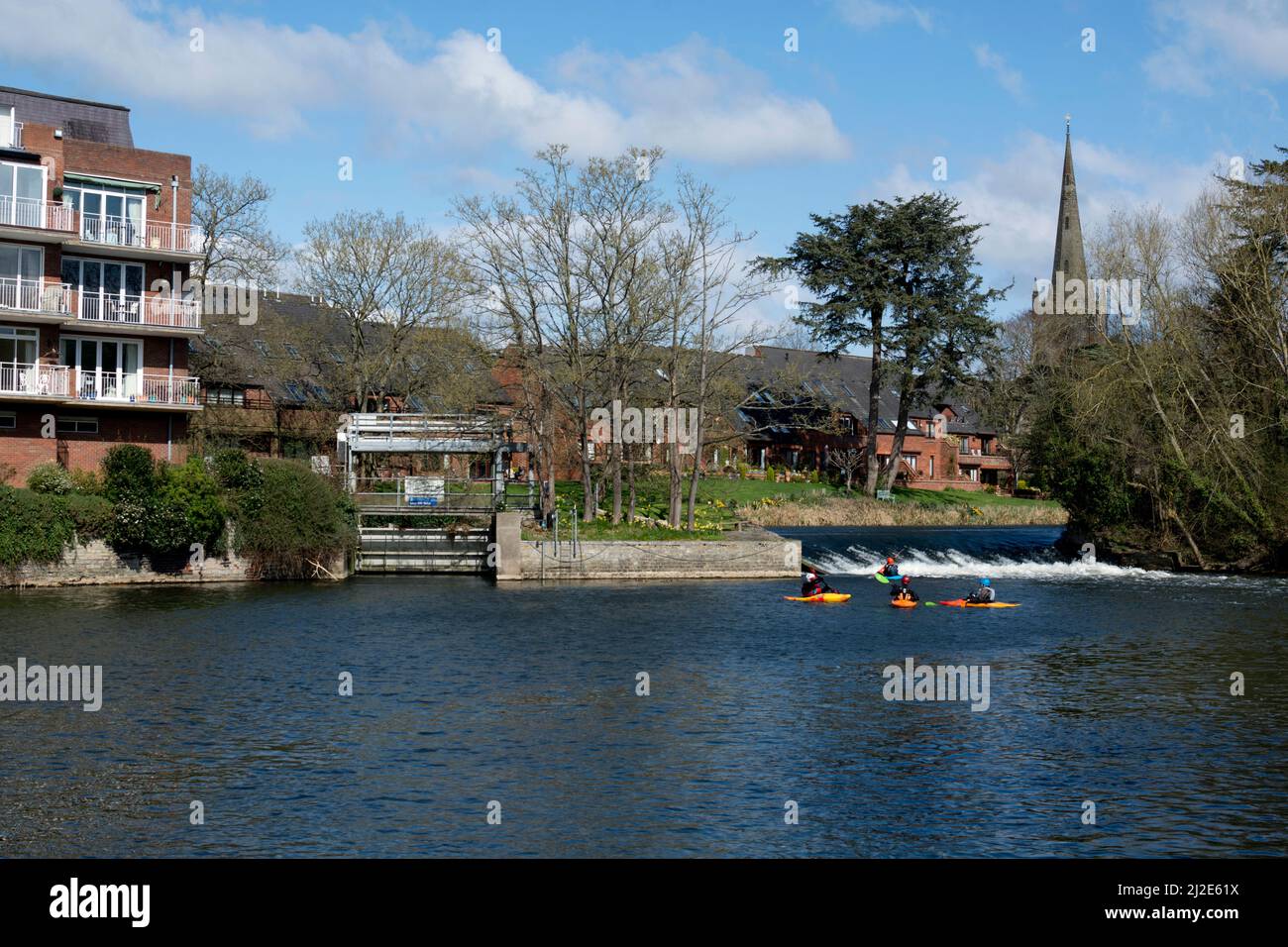 The River Avon at Lucy`s Mill, Stratford-upon-Avon, Warwickshire ...