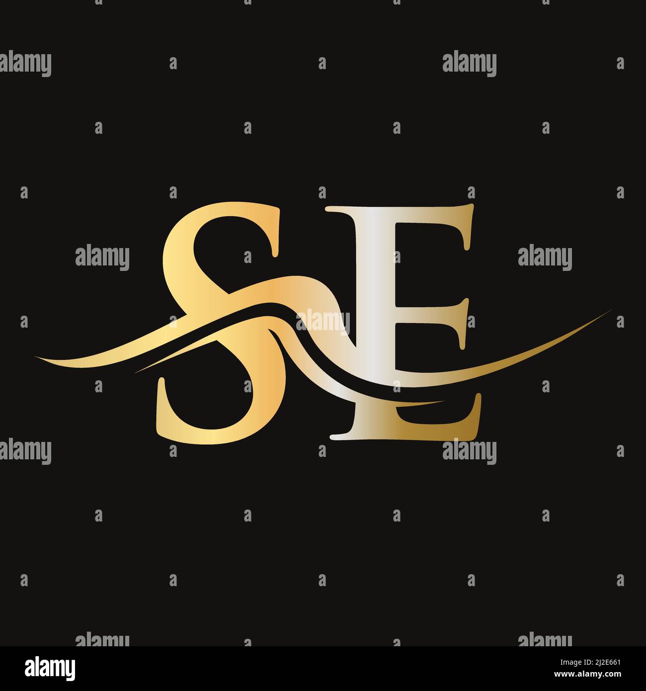 Letter SE Logo Design. Initial SE Logotype Template For Business And ...