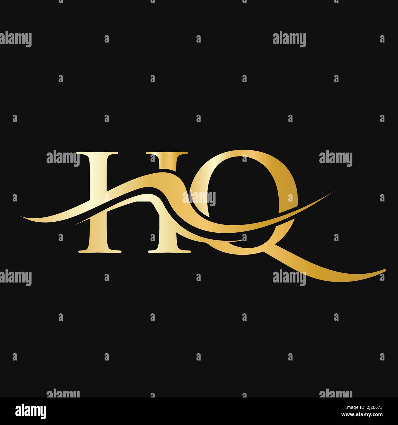 Letter HQ Logo Design. Initial HQ Logotype Template For Business And ...