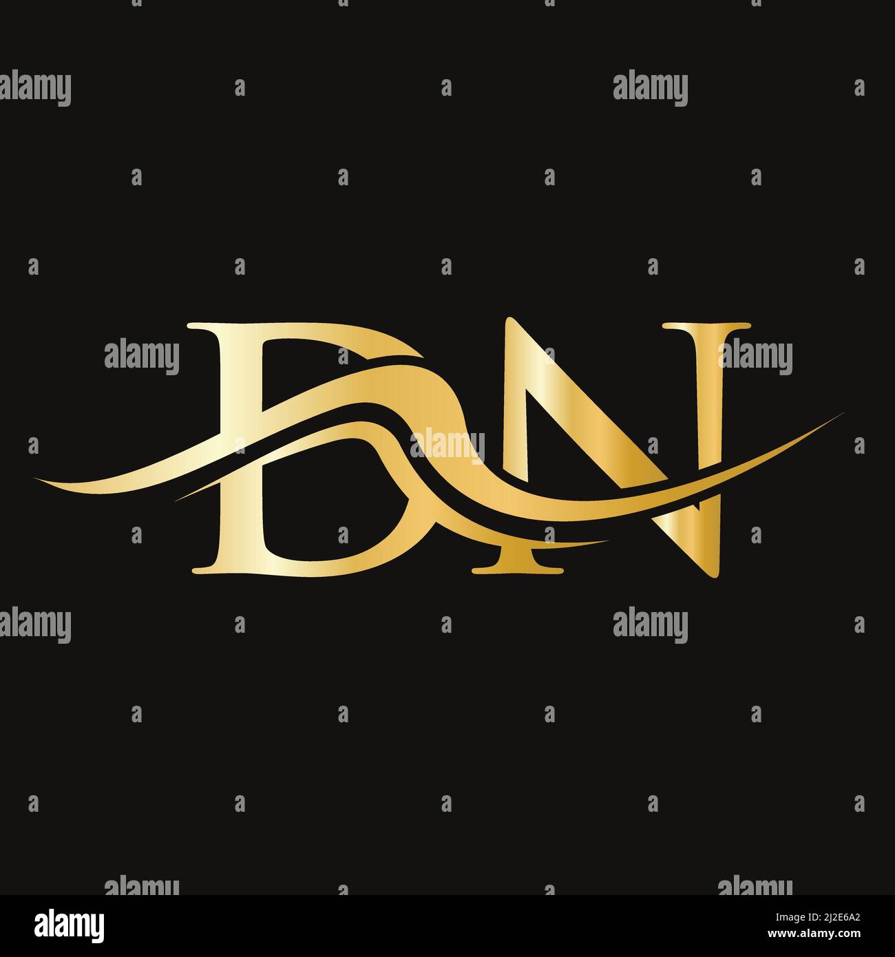 Letter DN Logo Design. Initial DN Logotype Template For Business And ...