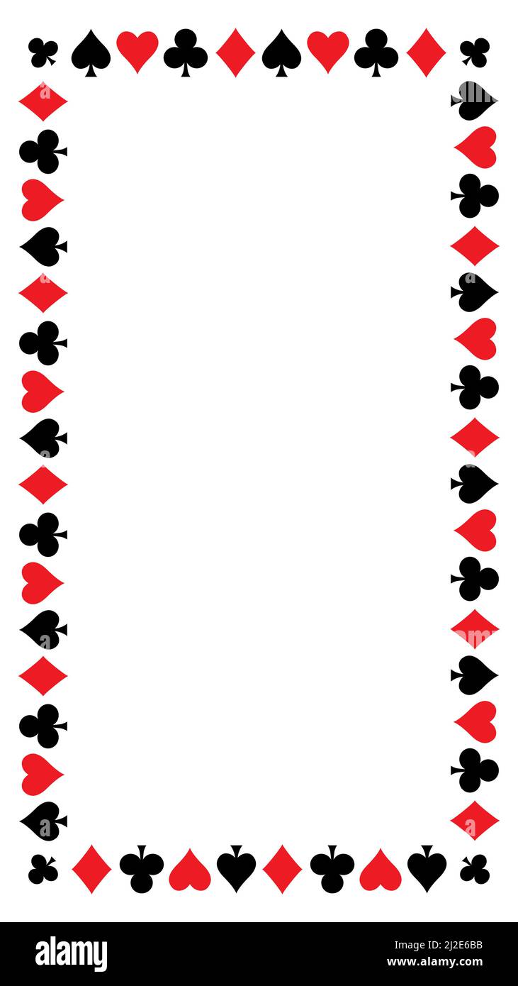 Card suits. Vector frame isolated on white Stock Vector Image & Art - Alamy