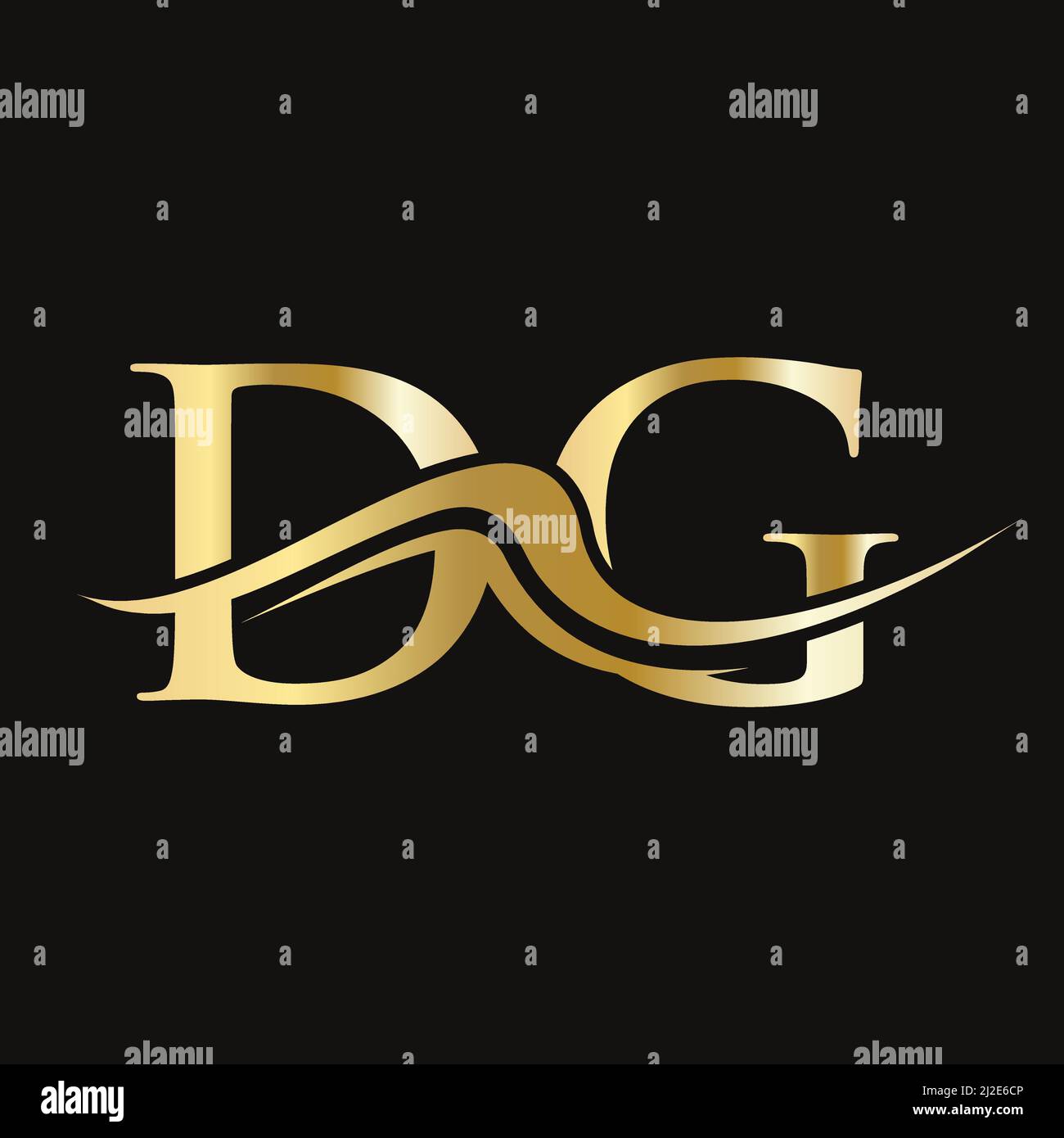 Letter DG Logo Design. Initial DG Logotype Template For Business And ...