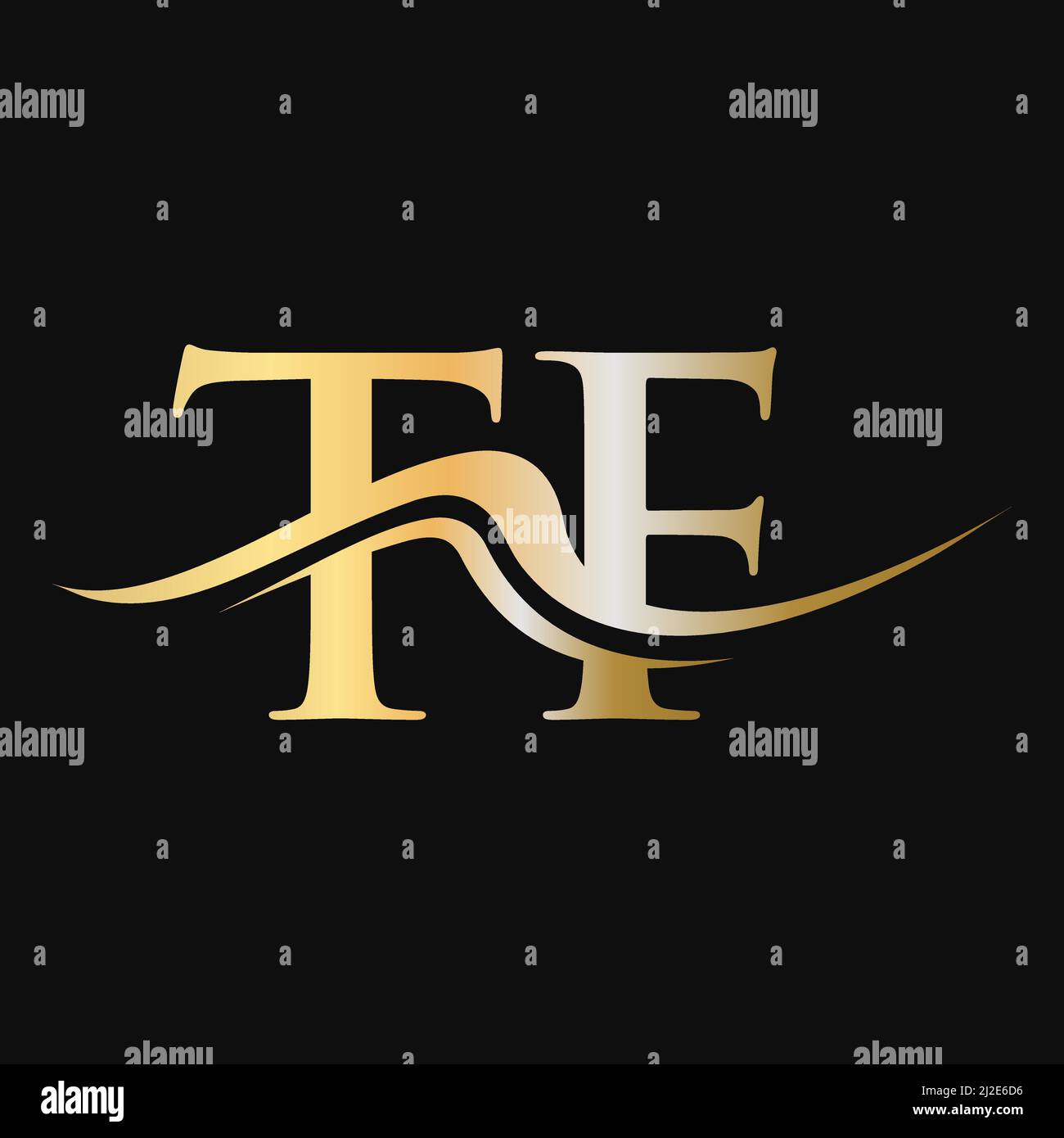 Letter TF Logo Design. Initial TF Logotype Template For Business And ...