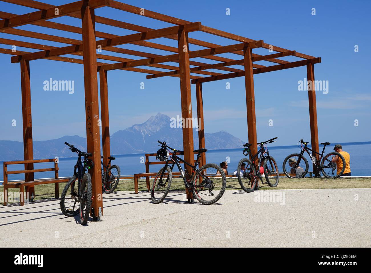 bike tourist Greece Stock Photo - Alamy
