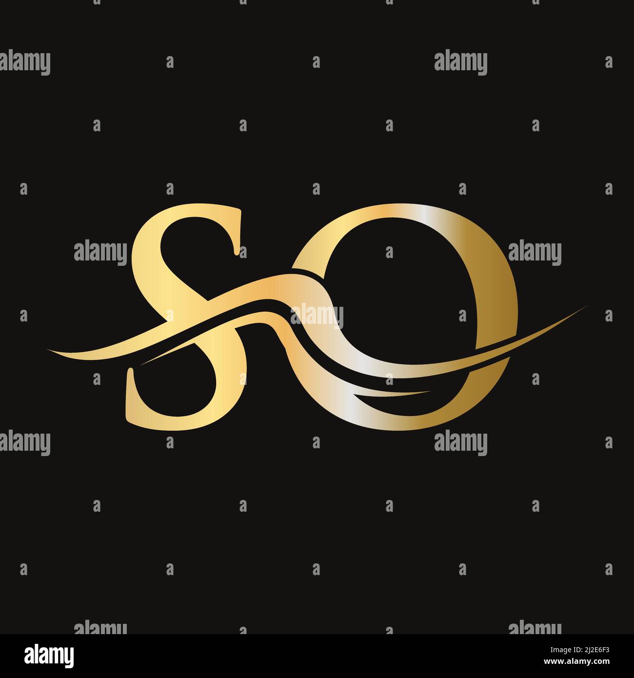 Letter SO Logo Design. Initial SO Logotype Template For Business And ...
