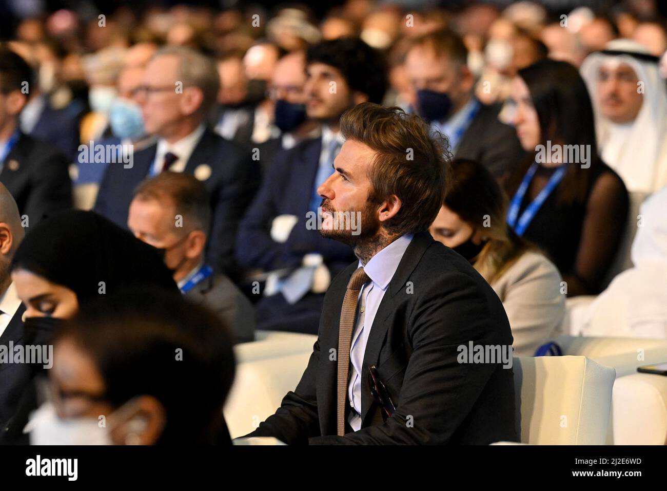 Former English football player David Beckham seen at the opening of the ...