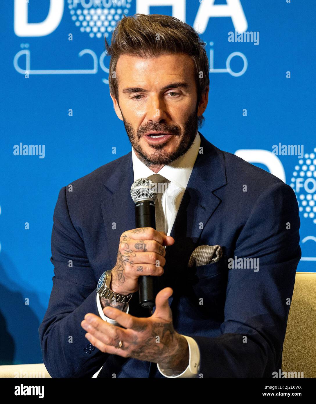 English former football player and UNICEF ambassador David Beckham ...