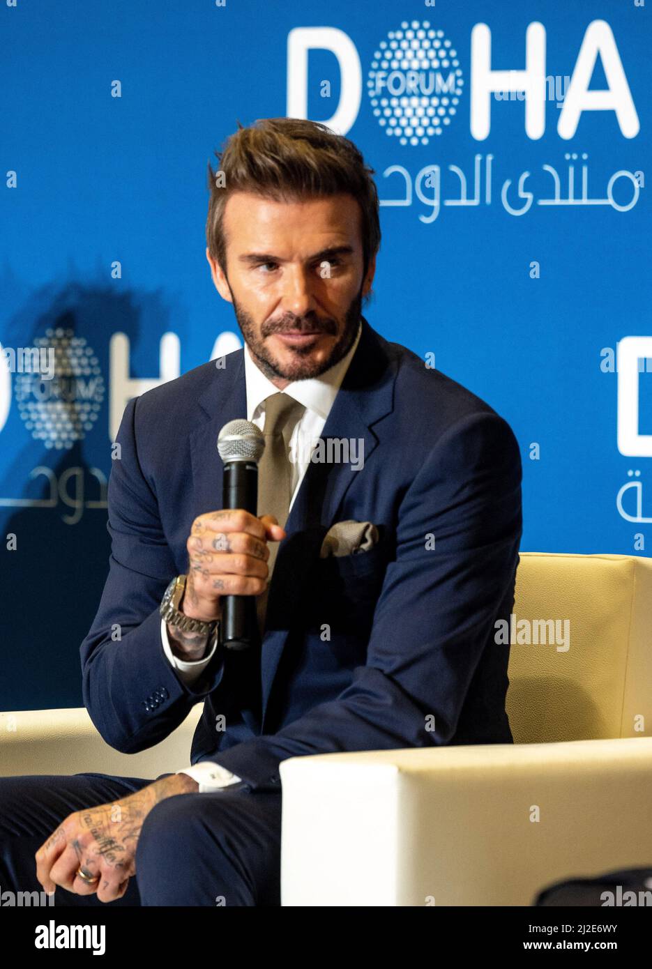 English former football player and UNICEF ambassador David Beckham ...