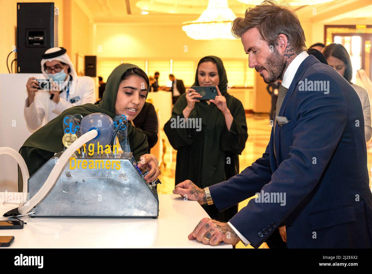 English former football player and UNICEF ambassador David Beckham ...